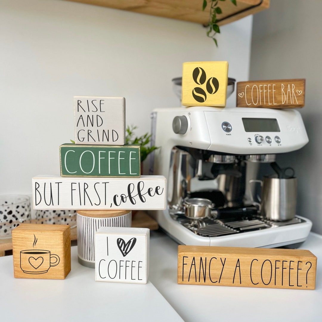 Coffee Block Wooden Signs - Kitchen - Etsy UK