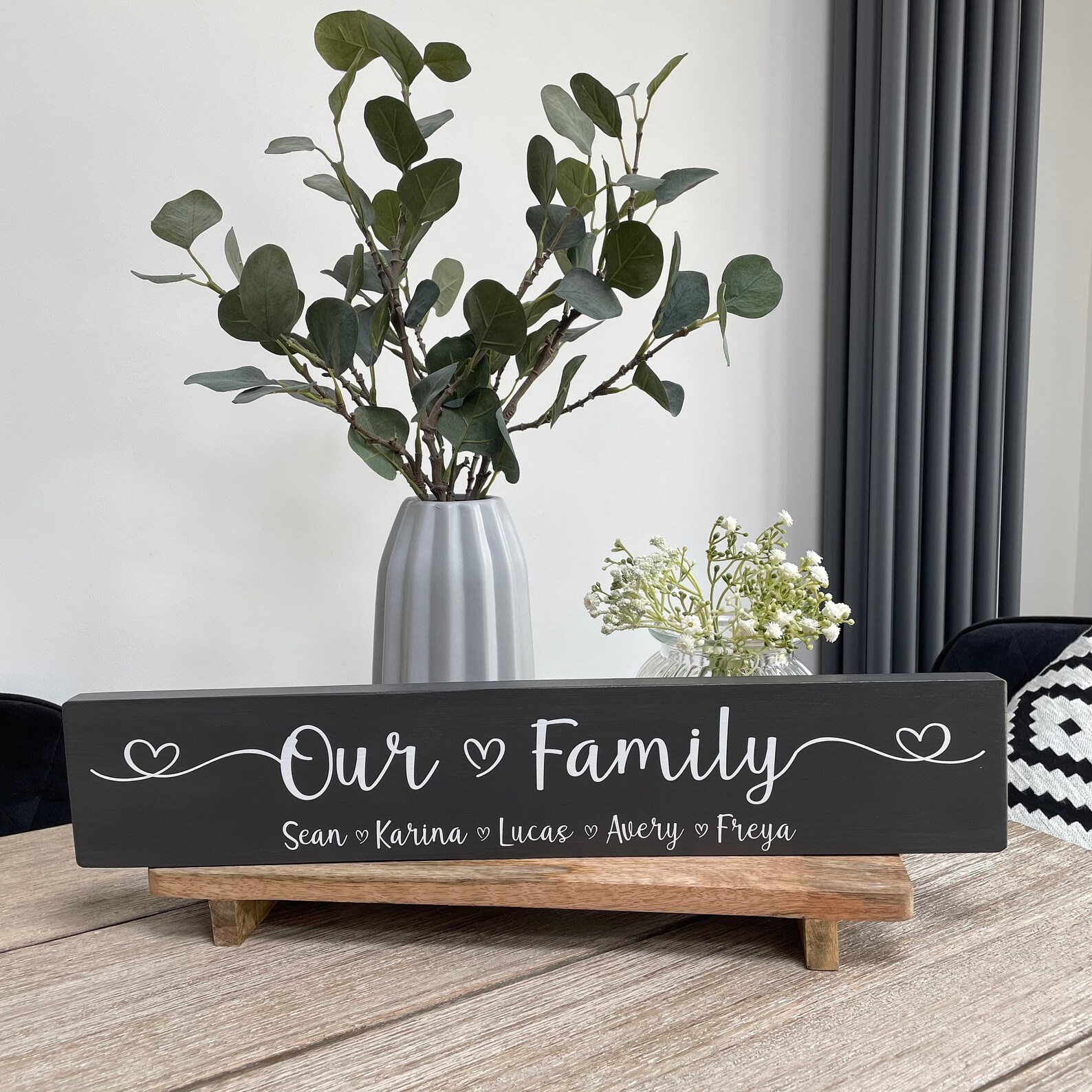 Personalised Our Family Heart Wooden Sign family Sign Home - Etsy UK