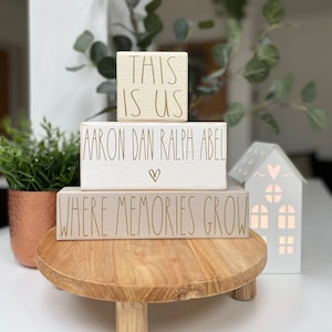Any Wording - Block Wooden Signs - Personalised - Rae Dunn Inspired ...