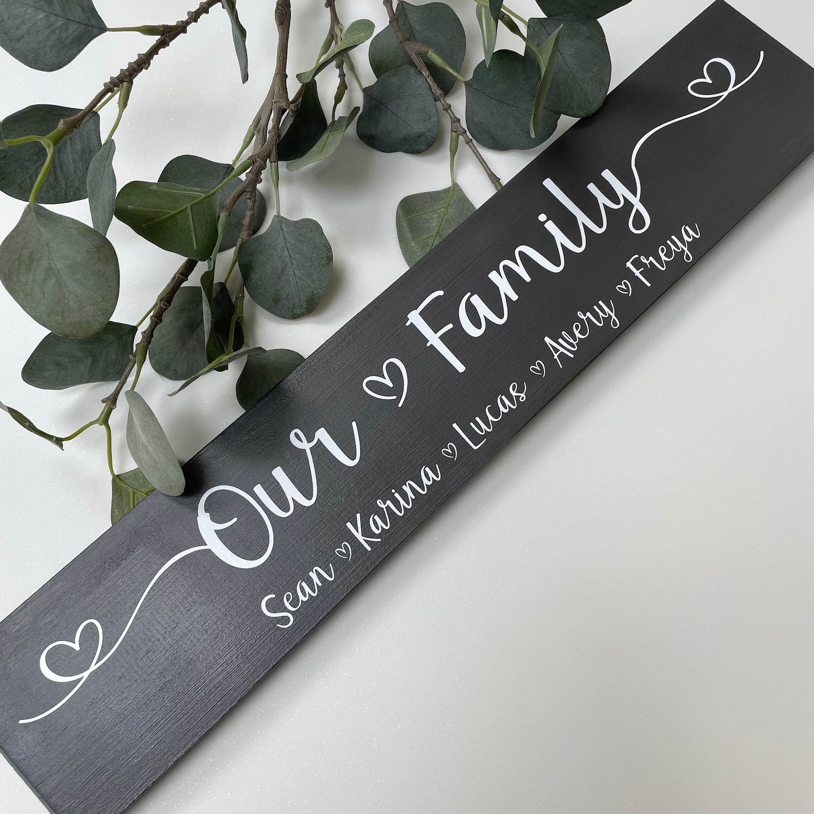 Personalised Our Family Heart Wooden Sign family Sign Home - Etsy UK