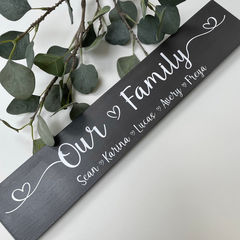 Personalised Our Family Heart Wooden Sign family Sign Home - Etsy UK
