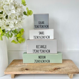 Any Wording - Block Wooden Signs - Personalised - Rae Dunn Inspired ...