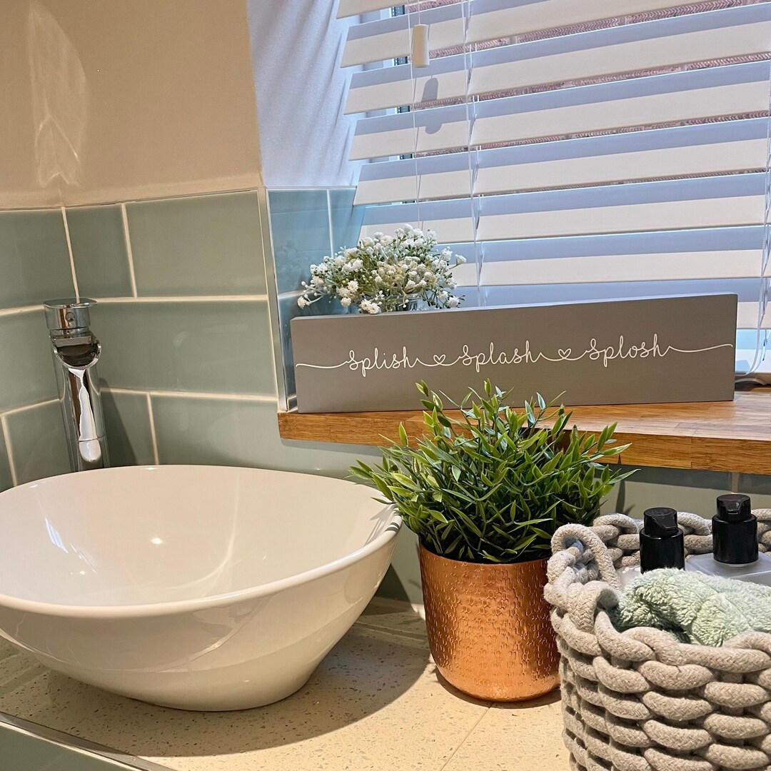 Wooden Sign Splish, Splash, Splosh - Etsy