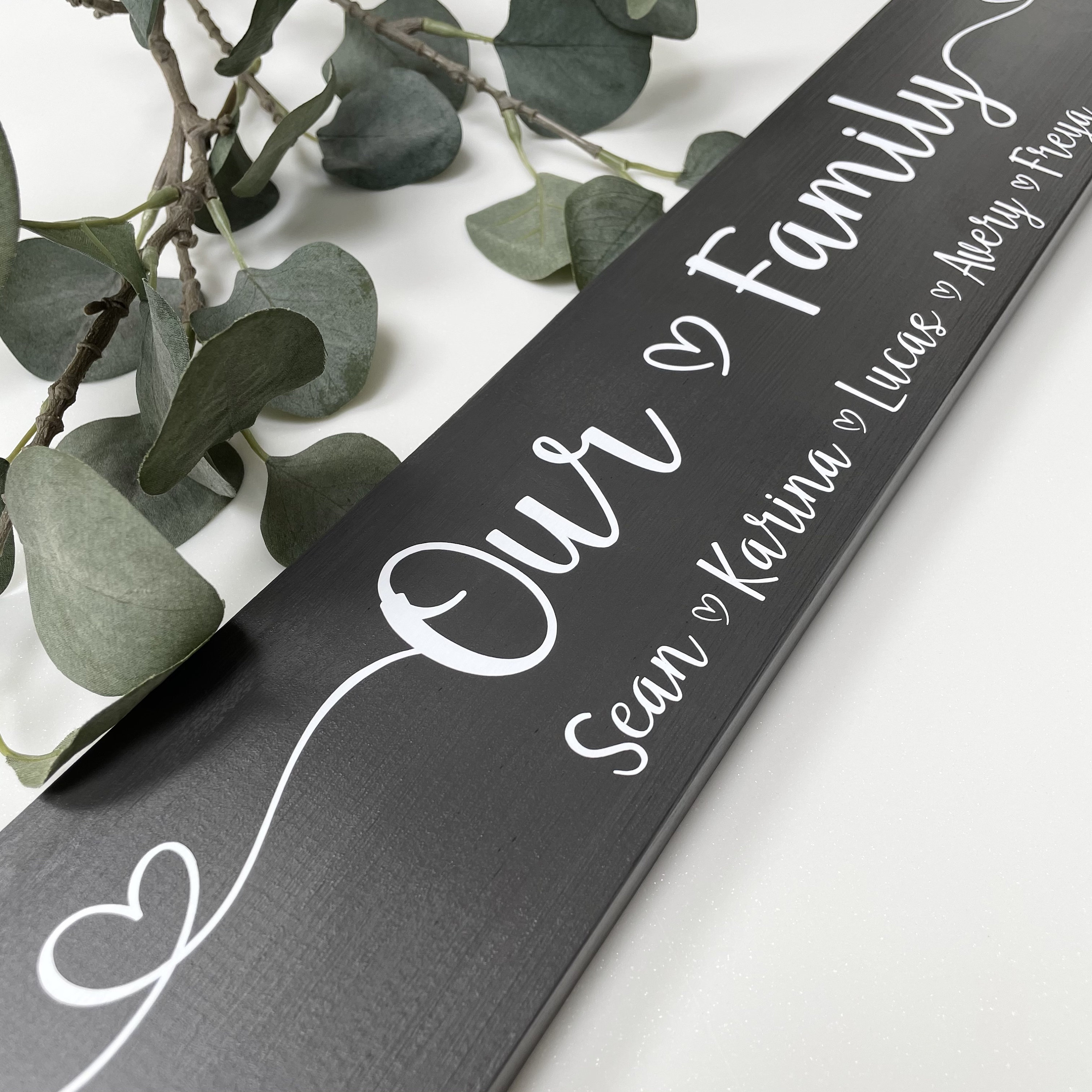 Personalised Our Family Heart Wooden Sign family Sign Home - Etsy UK