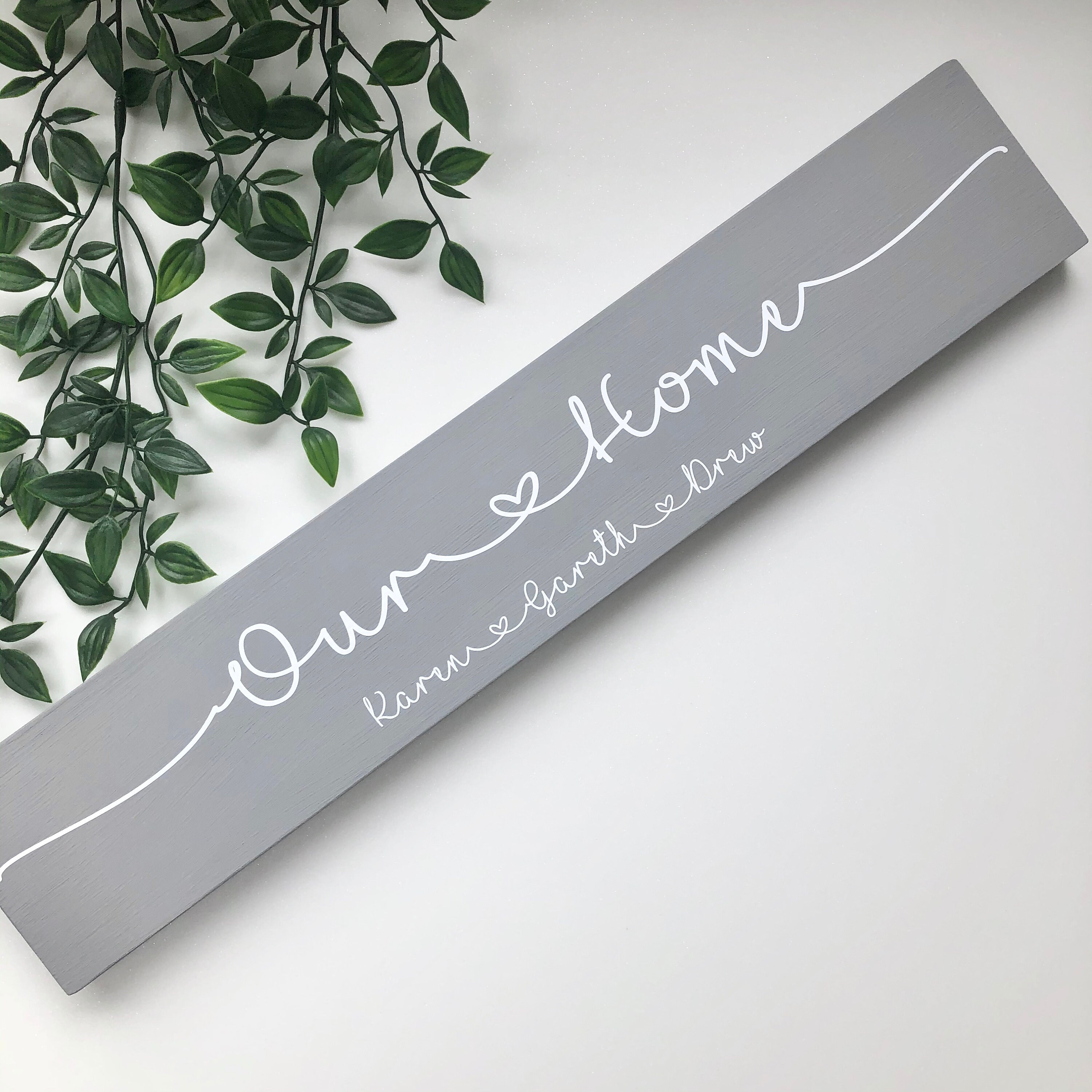 Large Personalised Our Home Wooden Sign family Sign Wedding - Etsy UK