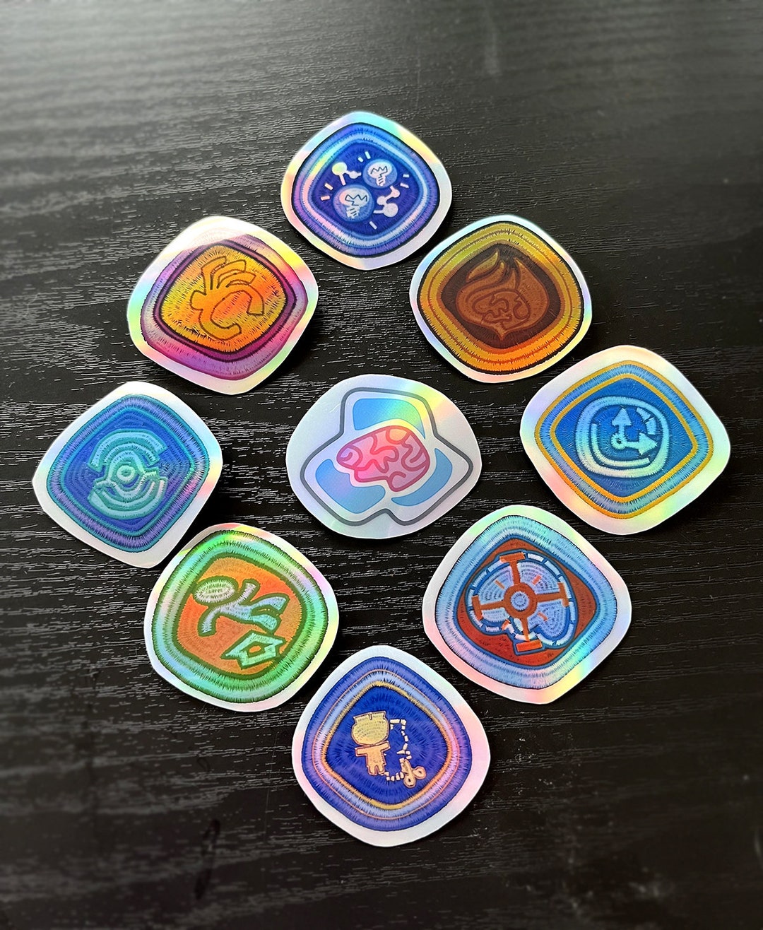 Psi-power Badge Holographic Vinyl Sticker Set - Psychonauts 2-inspired ...