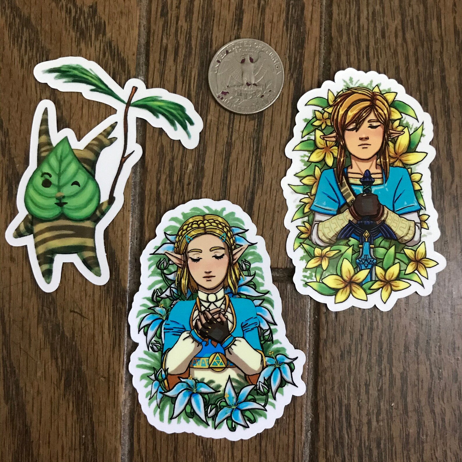 Zelda BoTW Sticker set Korok Link and Zelda | Etsy