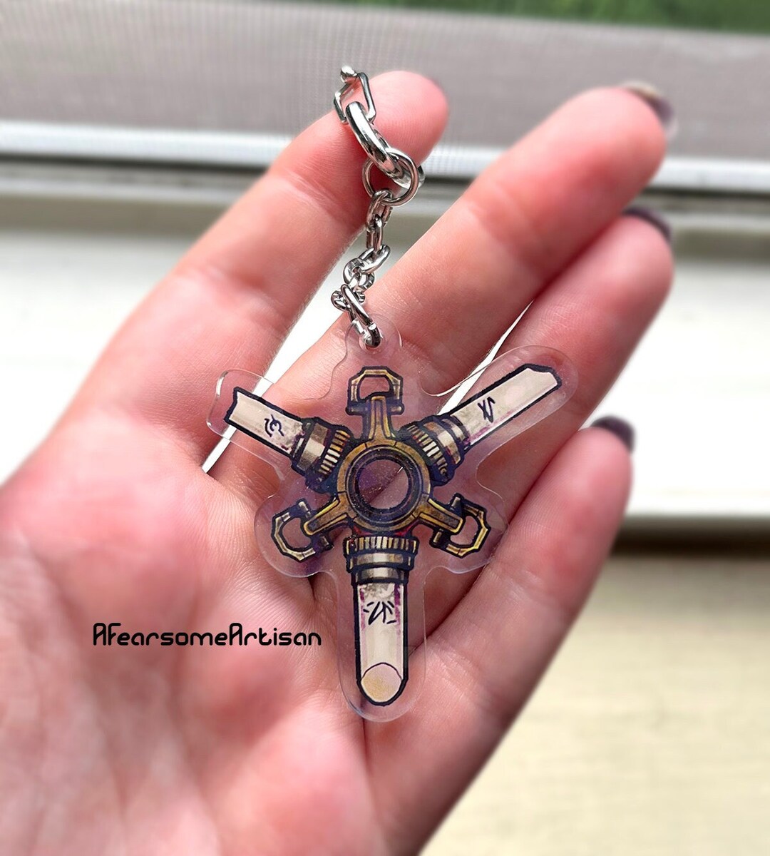 Dishonored 2 Bone Charm Double Sided Holographic Shard Acrylic Charm ...