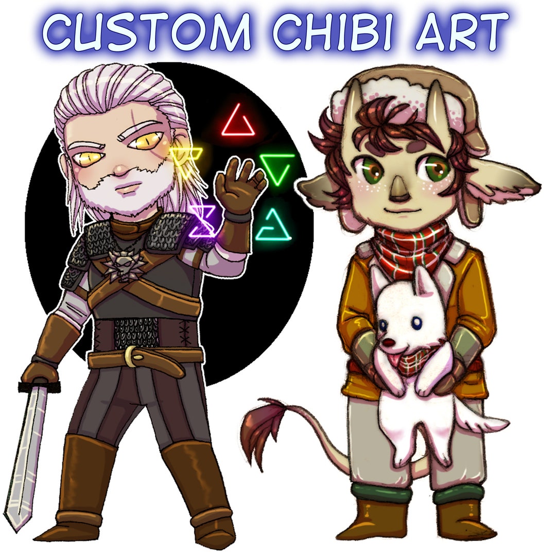 Custom Chibi Art Commission- Personalized Character Digital Art - Etsy