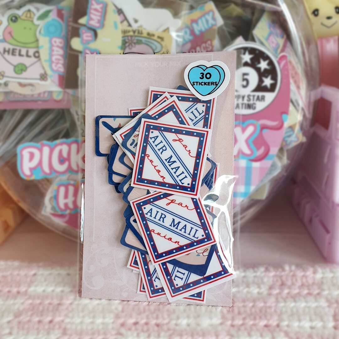 Air Mail Label Stickers (2) - Etsy