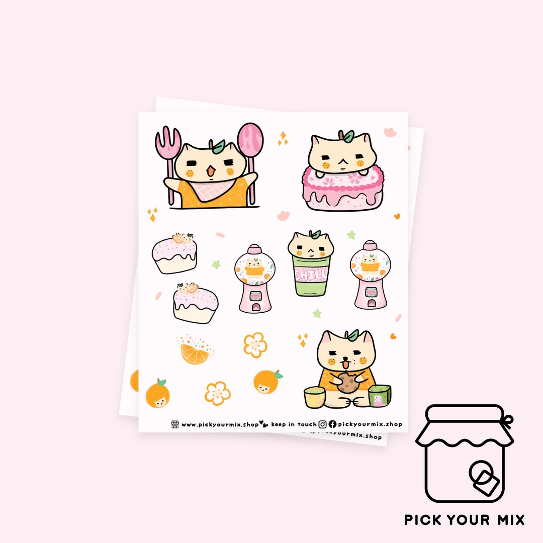 Mr Squish Dessert Sticker Sheet - Etsy
