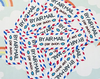Air Mail Stickers | Etsy