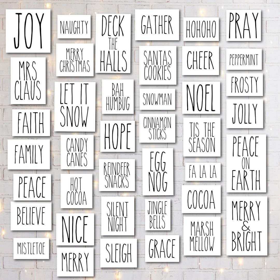 Christmas Rae Dunn Inspired Decals | Mug Decal | Soup Bowl | Holiday ...