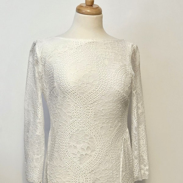 Wedding Gown, Silky Satin Form Fitting, Fully Lined Dress, Size 10 - Etsy