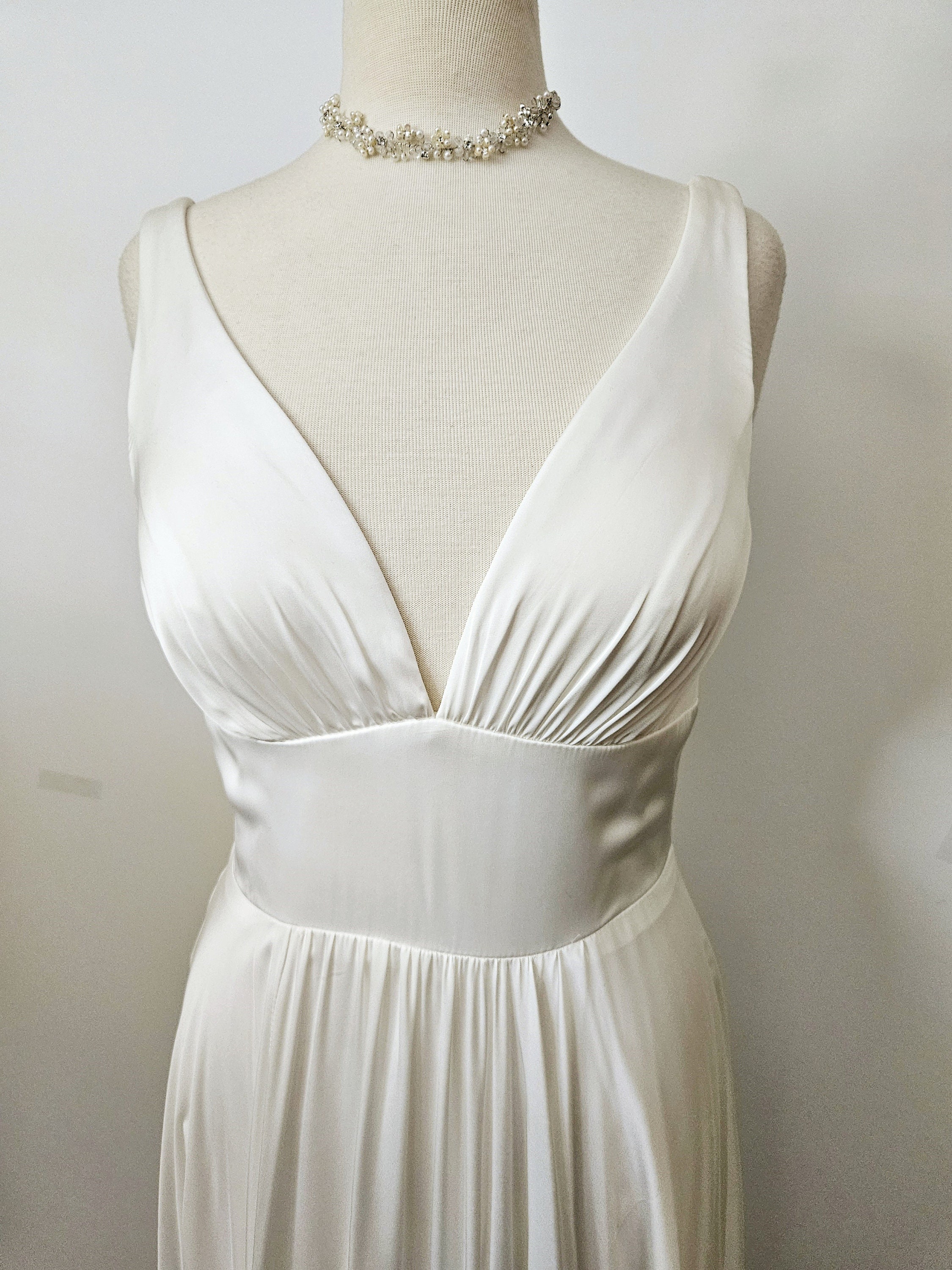 Wedding Gown, Silky Satin Form Fitting, Fully Lined Dress, Size 10 - Etsy