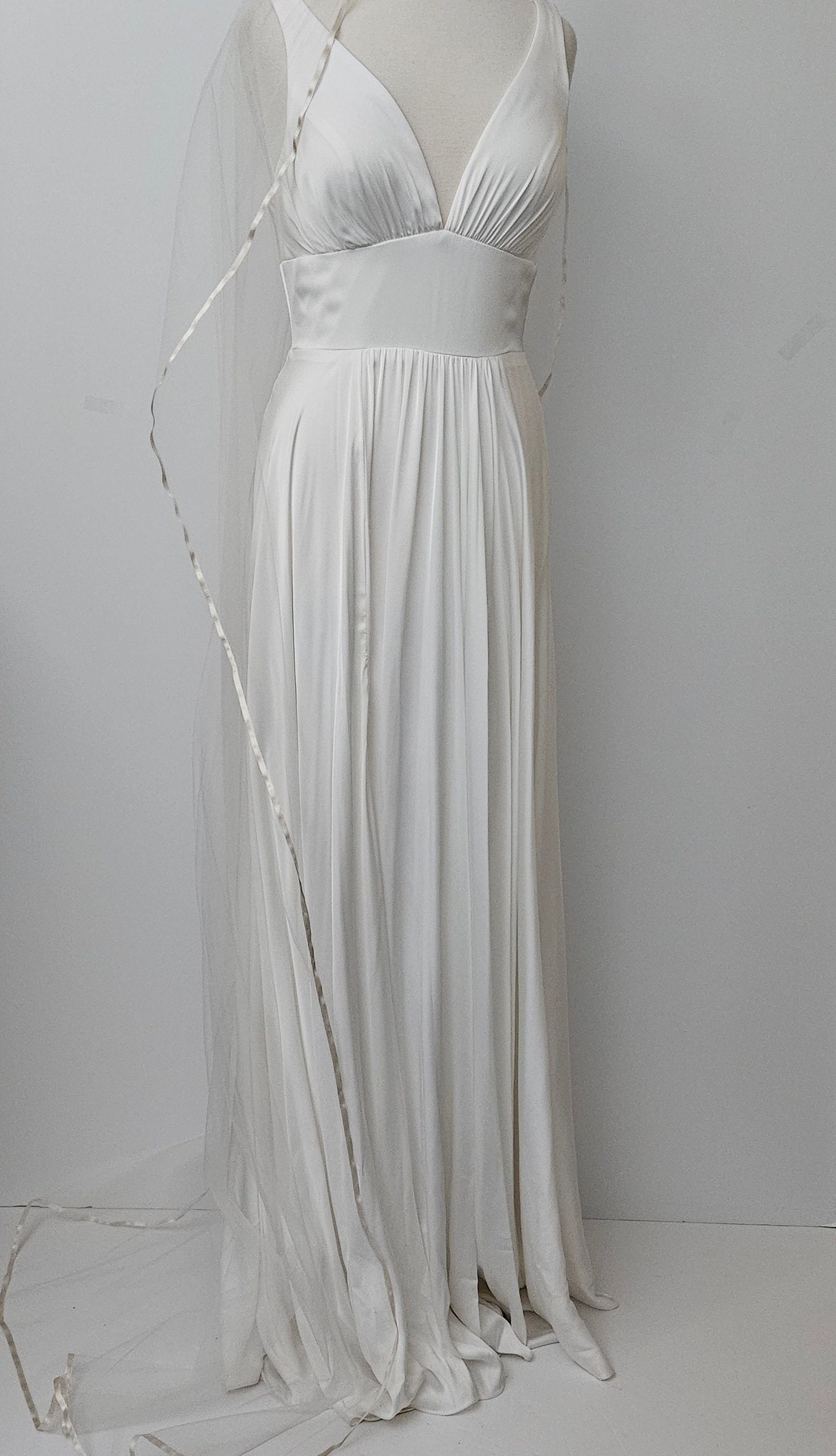 Wedding Gown, Silky Satin Form Fitting, Fully Lined Dress, Size 10 - Etsy