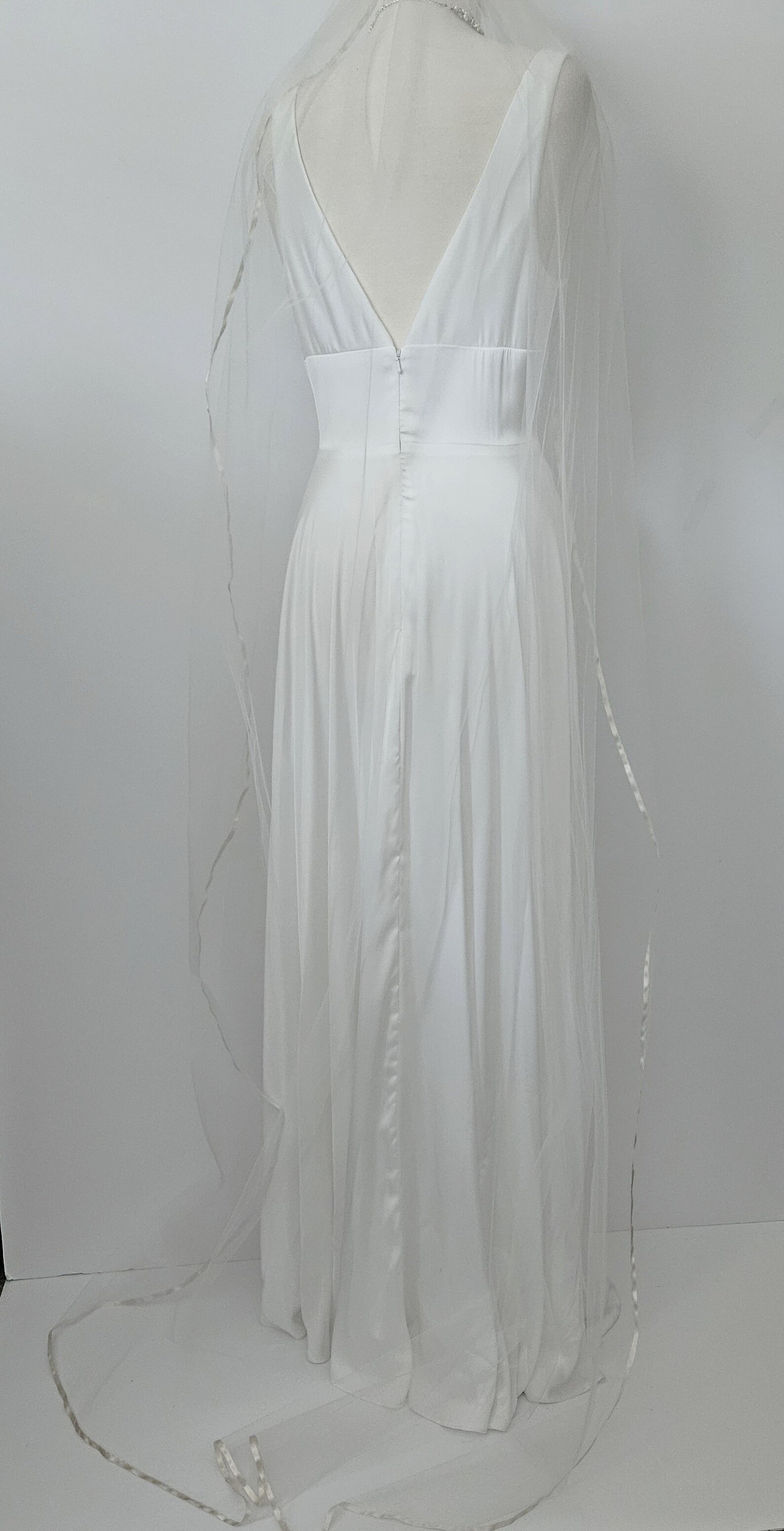 Wedding Gown, Silky Satin Form Fitting, Fully Lined Dress, Size 10 - Etsy