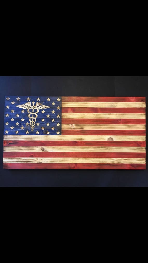 Wooden Medical Symbol Flag Caduceus Flag Customizable Flag - Etsy