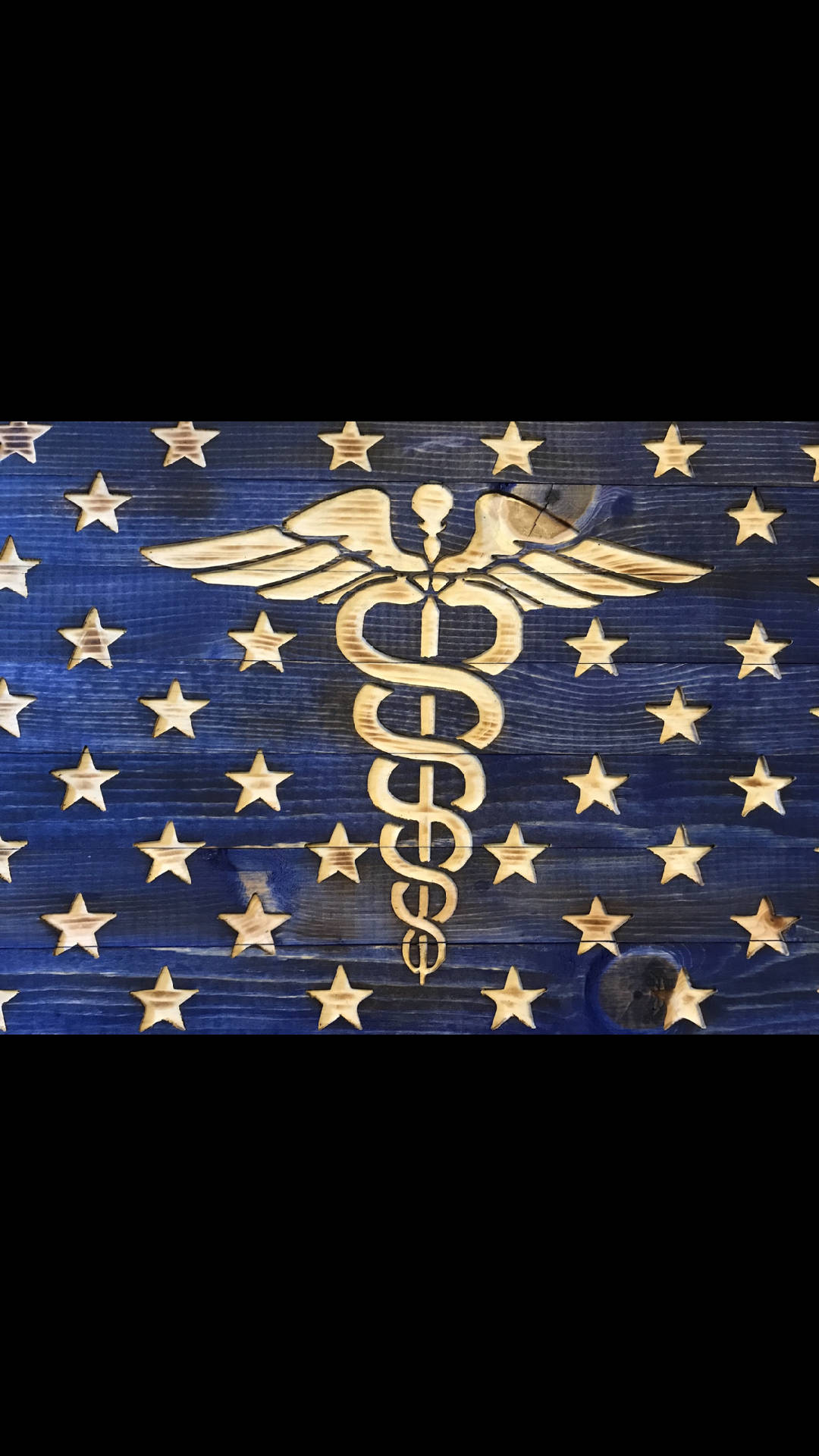 Wooden Medical Symbol Flag, Caduceus Flag, Customizable Flag, Wood ...