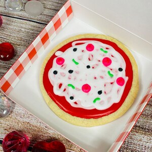 4 Valentine's Day Pizza Cookies - Etsy