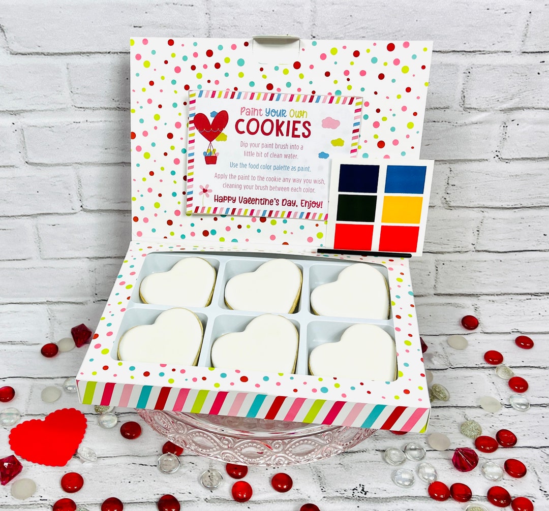 2 Boxes of Paint Your Own Valentine Cookies – Valentine’s Day Sugar ...
