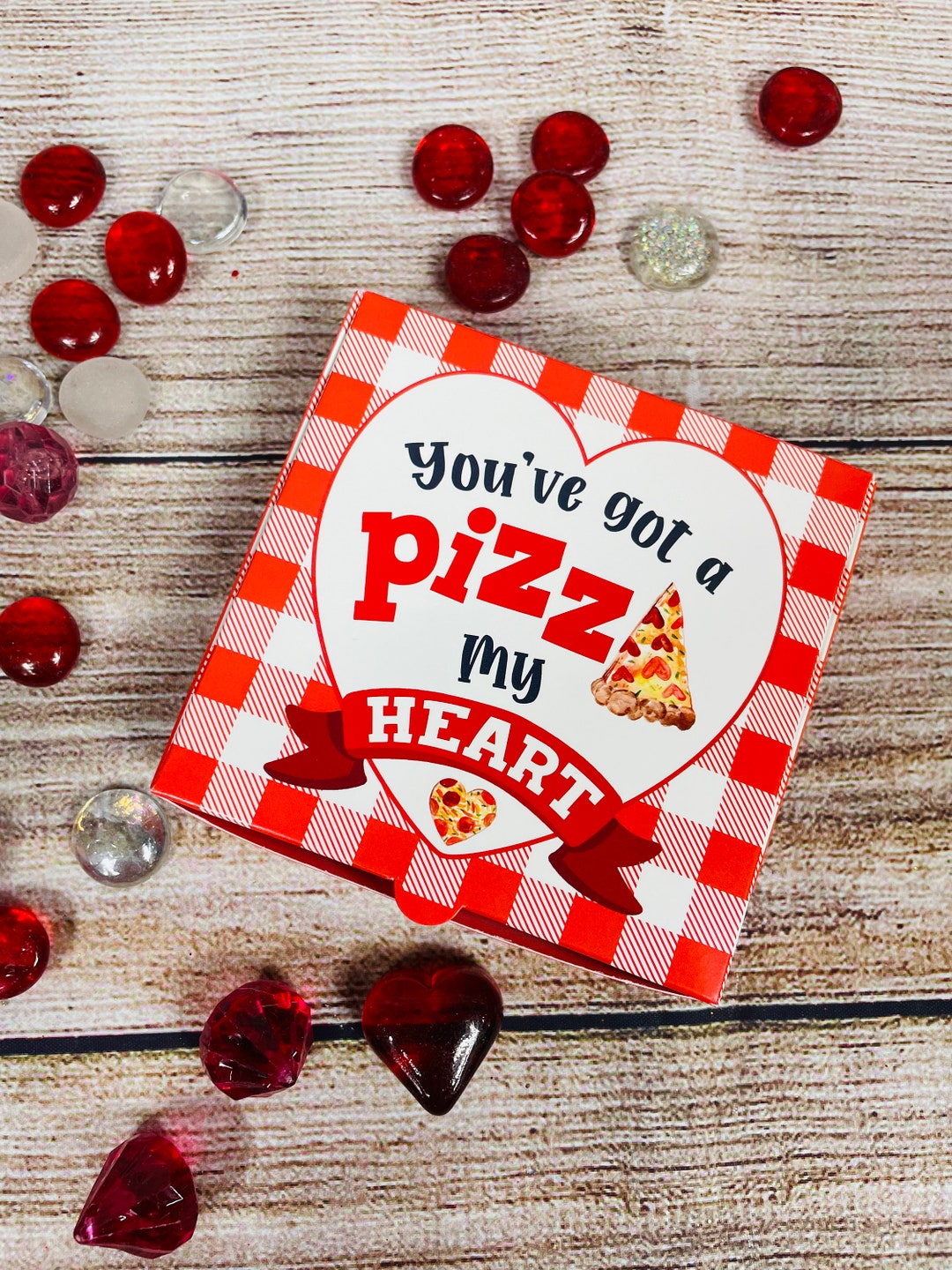 4 Valentine's Day Pizza Cookies - Etsy