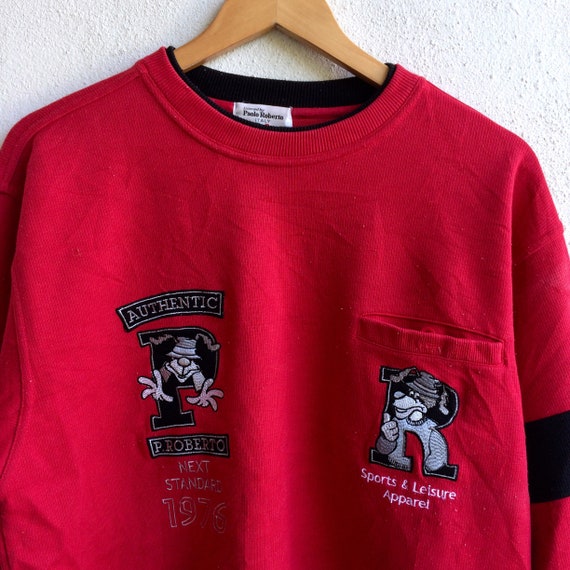 Rare!!! Vintage PAOLO ROBERTO ITALY Pr Logo Crewneck … - Gem