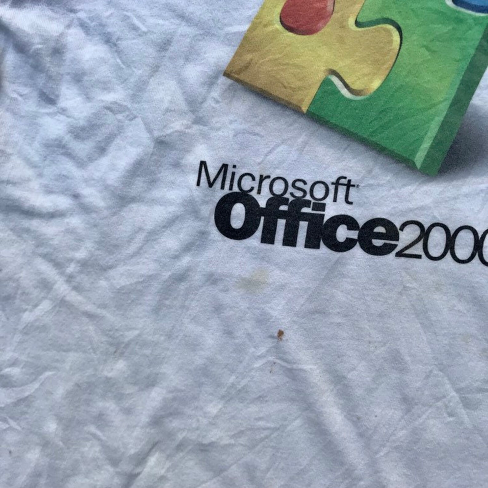 Rare!!! Vintage MICROSOFT OFFICE 2000 Made in Usa T-shirt White Colour ...