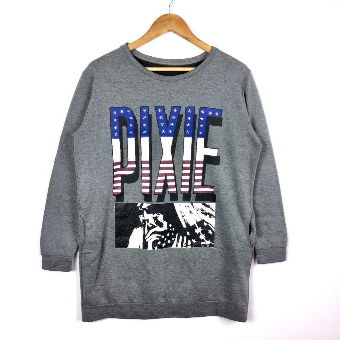 Rare!!! the Famous PIXIE BAND METAL Big Logo Sweatshirt Grey Colour ...