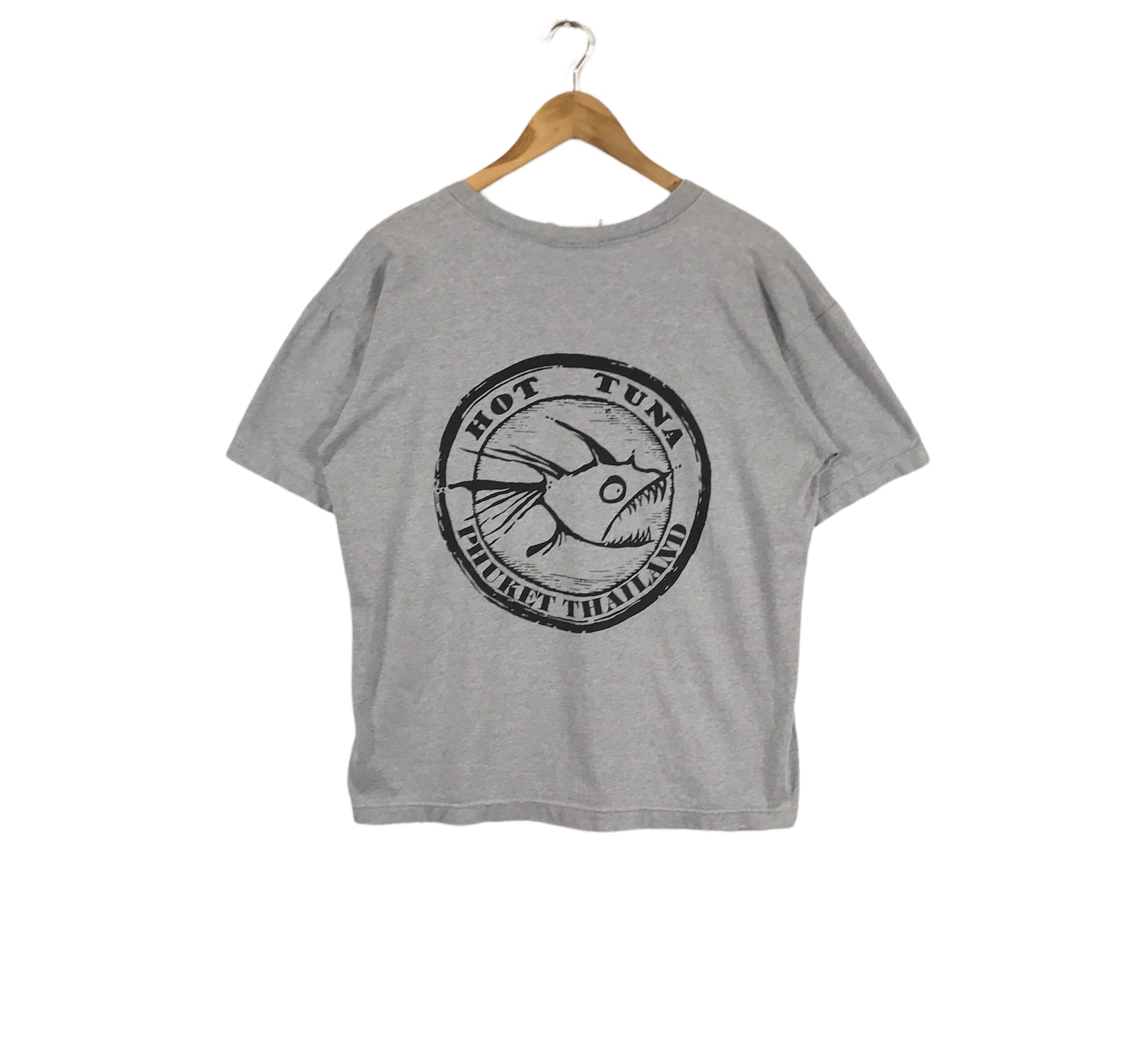 Rare Vintage HOT TUNA PHUKET Thailand Surf Surfing T-shirt Grey Colour ...