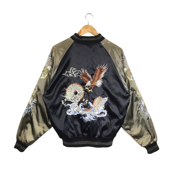 Korean Dragon on Bomber Jacket - Etsy