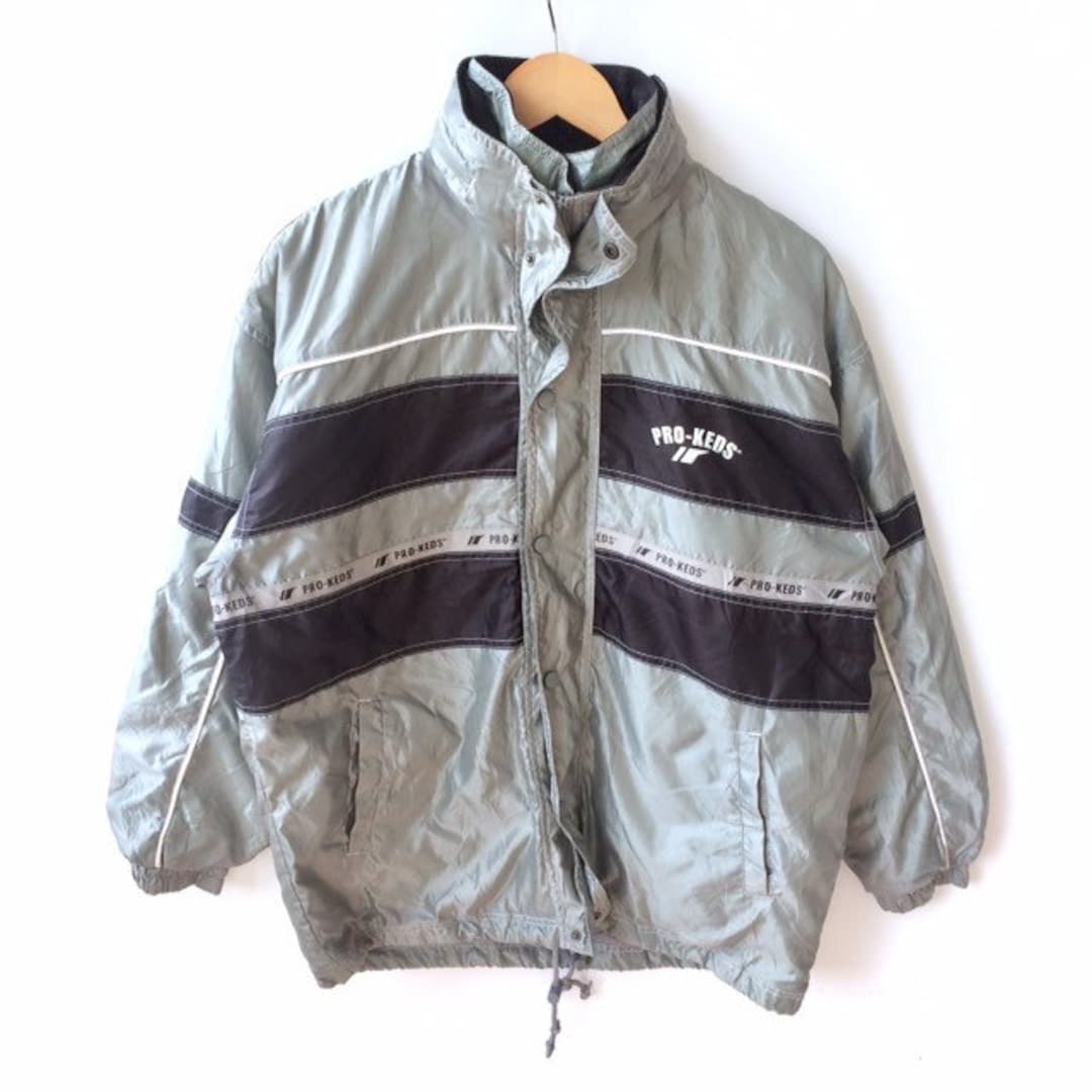 Rare!!! Vintage PRO-KEDS USA Light Jacket Windbreaker Fully Zipper With ...