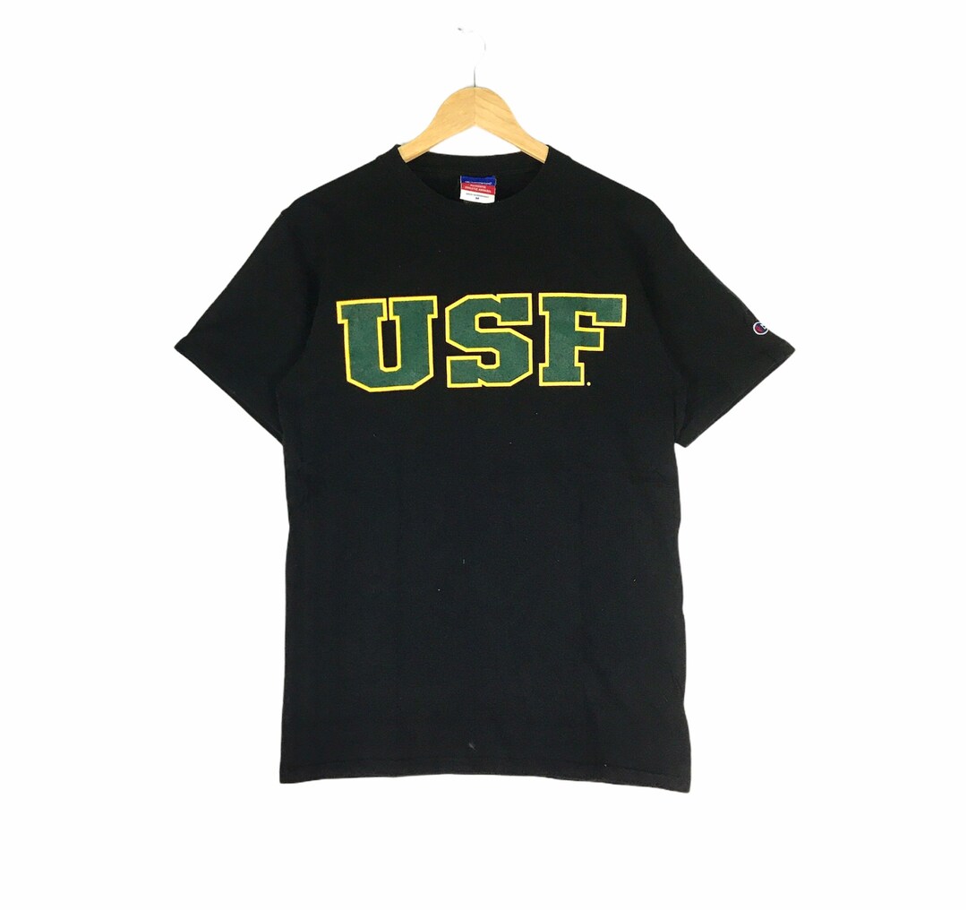 Athletic!!! Vintage CHAMPION AUTHENTIC APPAREL Usf T-shirt Black Colour ...