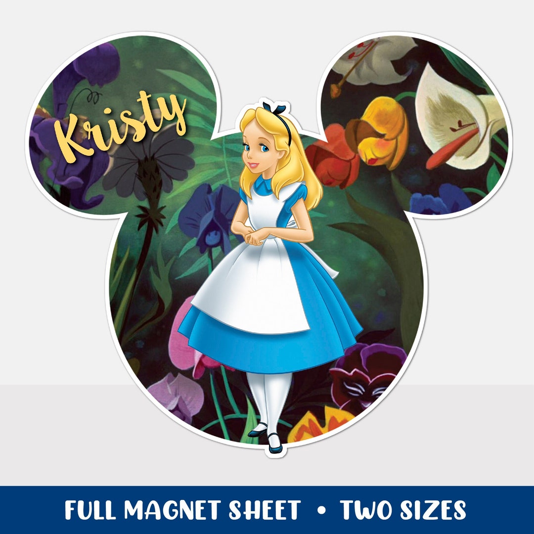 Alice in Wonderland Disney Cruise Magnet, Alice in Wonderland Magnet ...