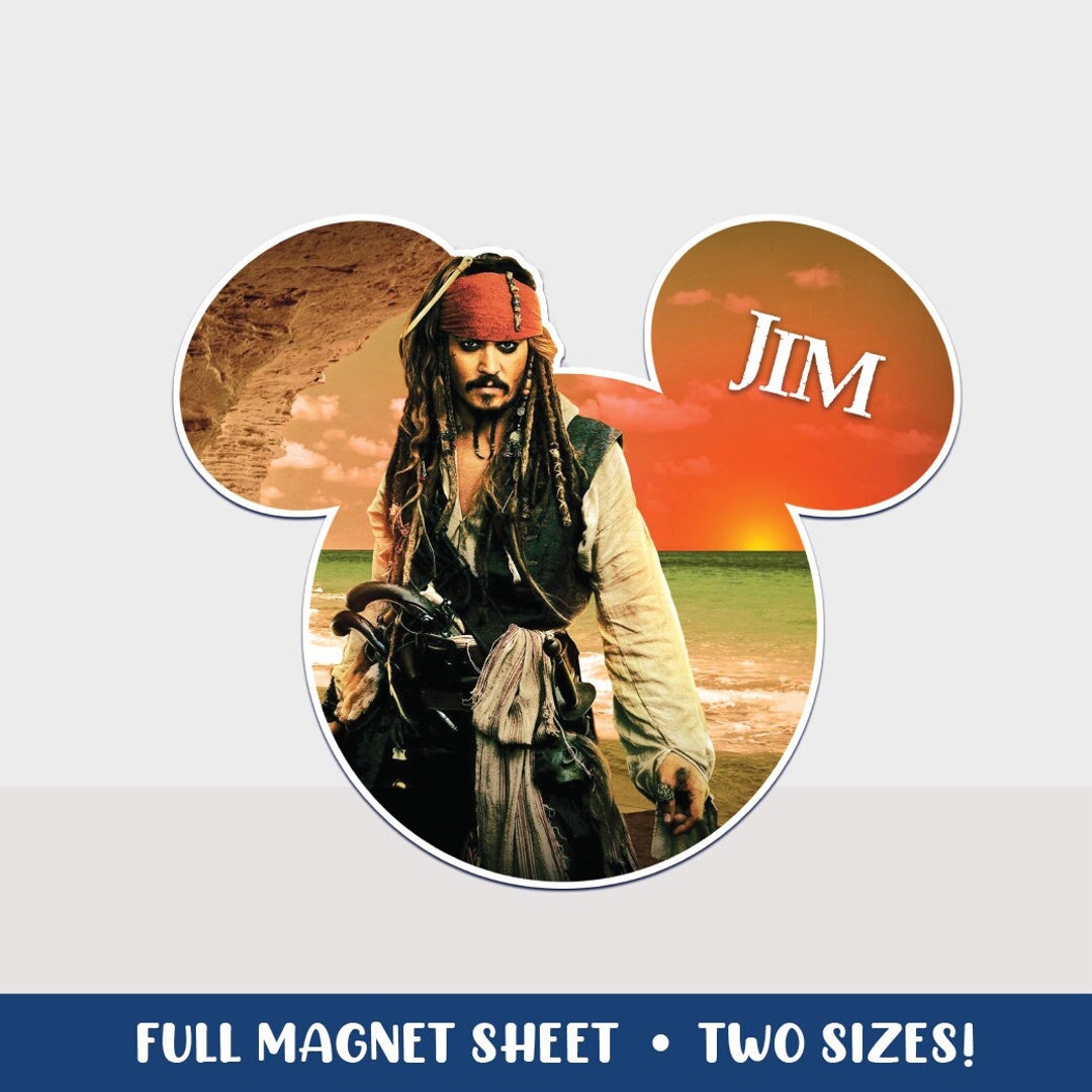Disney Cruise Door Magnet Jack Sparrow, Pirates of the Caribbean Magnet ...