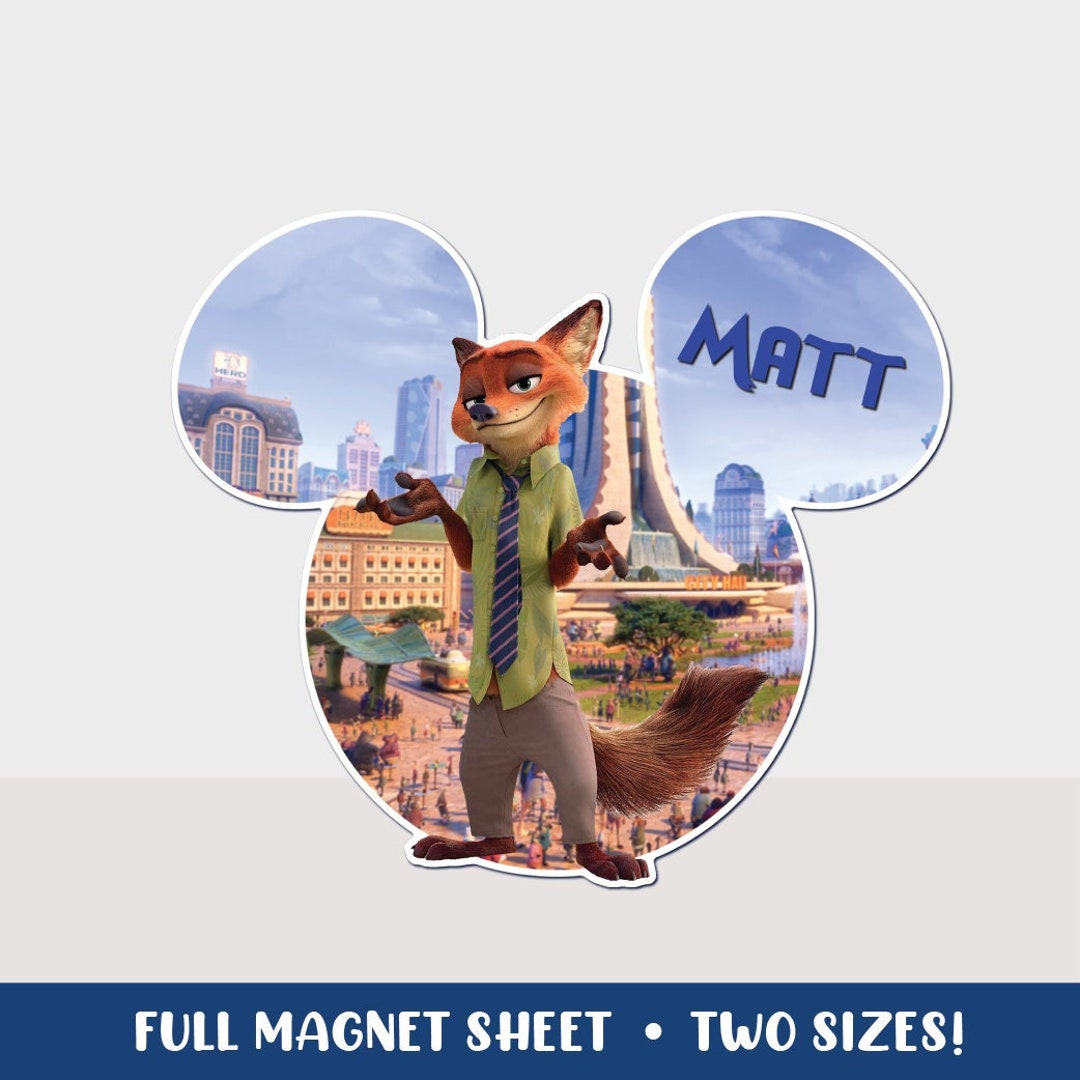 Disney Cruise Door Magnet, Nick Wilde Zootopia Magnet,disney Magnet ...