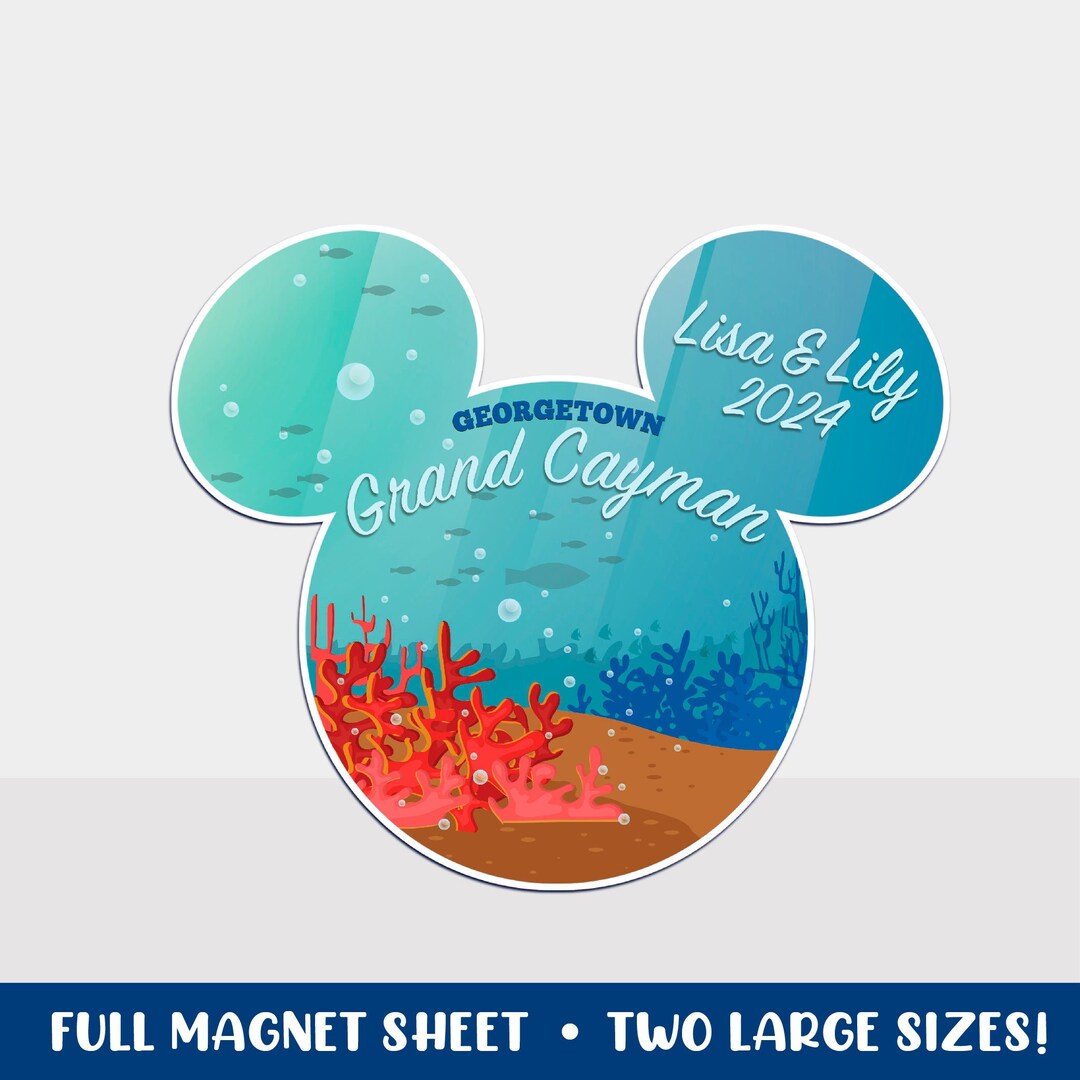 Georgetown Grand Cayman Disney Cruise Door Magnet /ports of Call ...