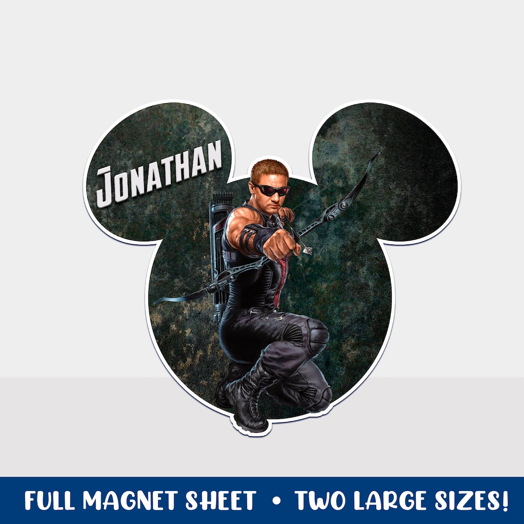 Hawkeye Marvel Disney Cruise Door Magnet / Avengers Hawkeye Mickey Ears ...