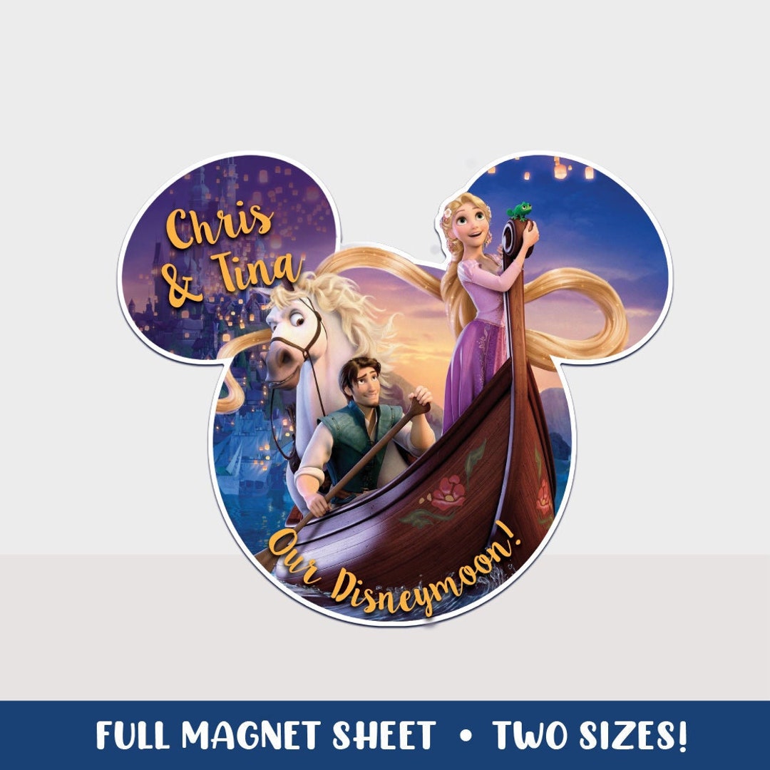Disney Cruise Door Magnet, Rapunzel and Flynn Magnet, Tangled Cruise ...