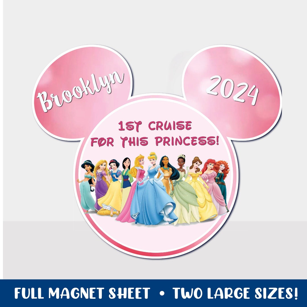 1st Disney Cruise Magnet, DCL Magnet, Princess Magnet, Disney Princess ...