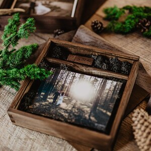 5x7 wood print box 5x7 photo box for photos and wood USB | Etsy