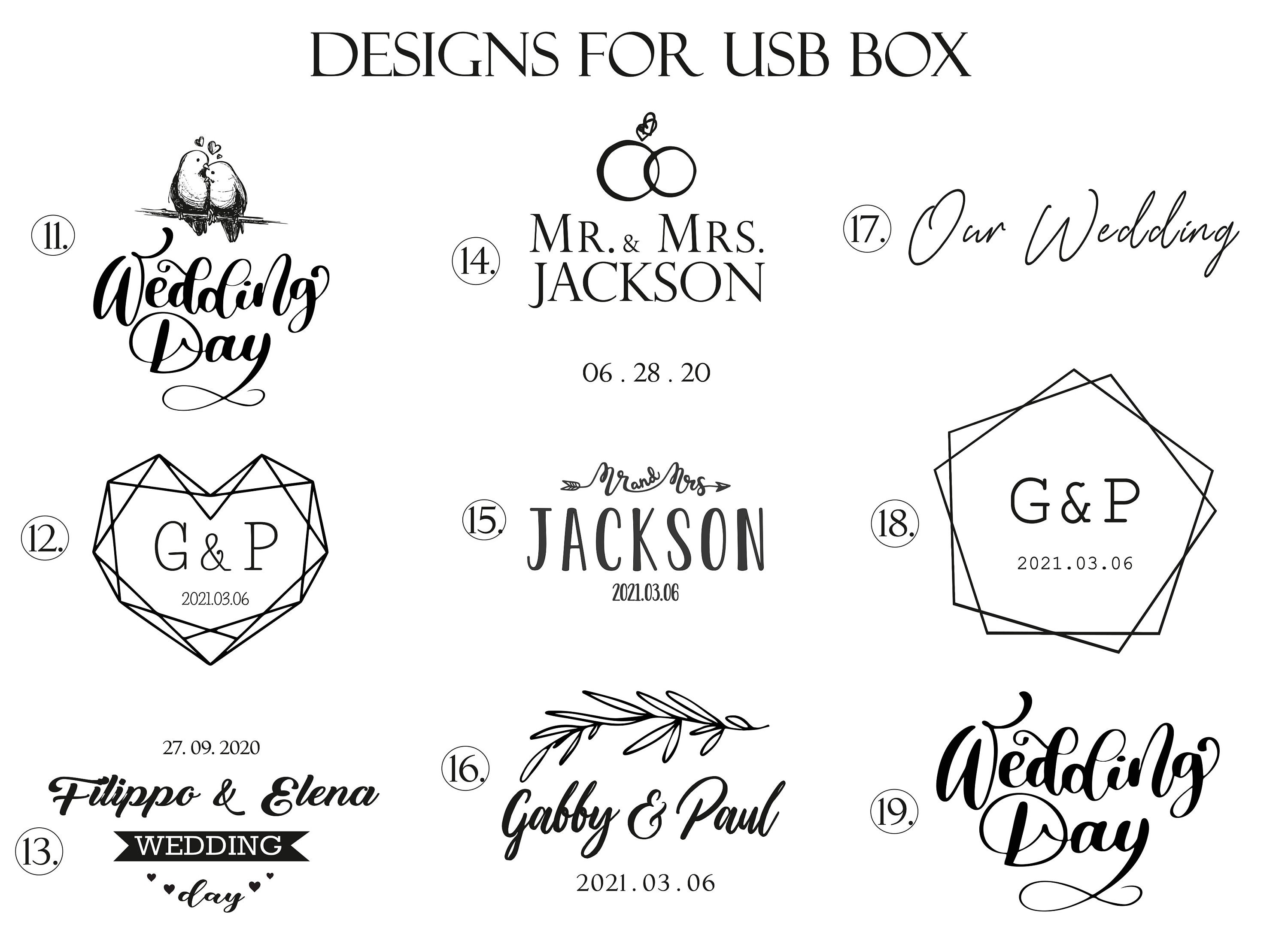 Wooden USB Flash Drive and USB Presentation Box Wedding USB | Etsy