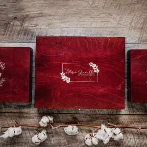 11x14 Wedding Album Box | Mahogany 35x28 Cm Photo Album Box | Wedding ...