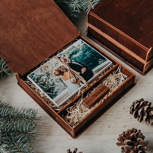10 4x6 Wood Print Box 4x6 Photo Box for Photos and USB Drive | Etsy