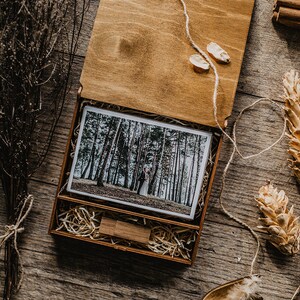 10 4x6 Wood Print Box 4x6 Photo Box for Photos and USB Drive | Etsy