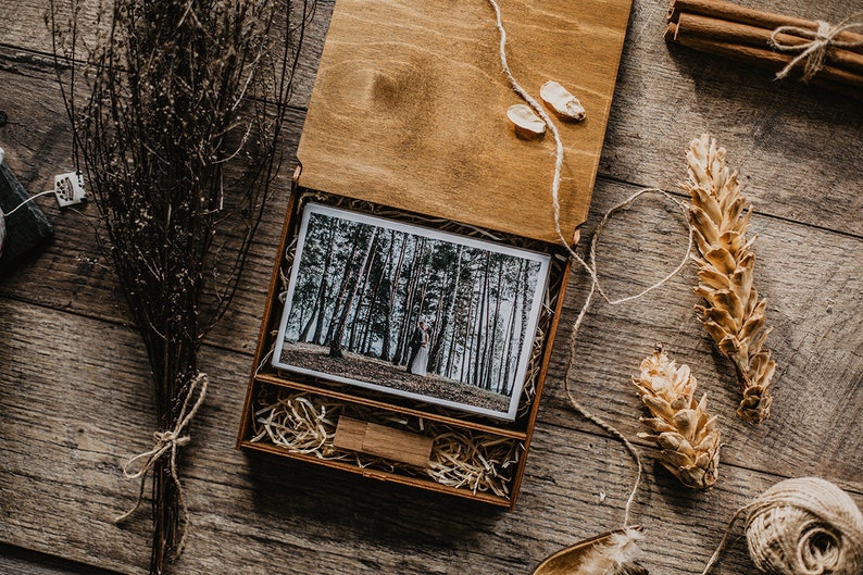 10 4x6 Wood Print Box 4x6 Photo Box for Photos and USB Drive | Etsy