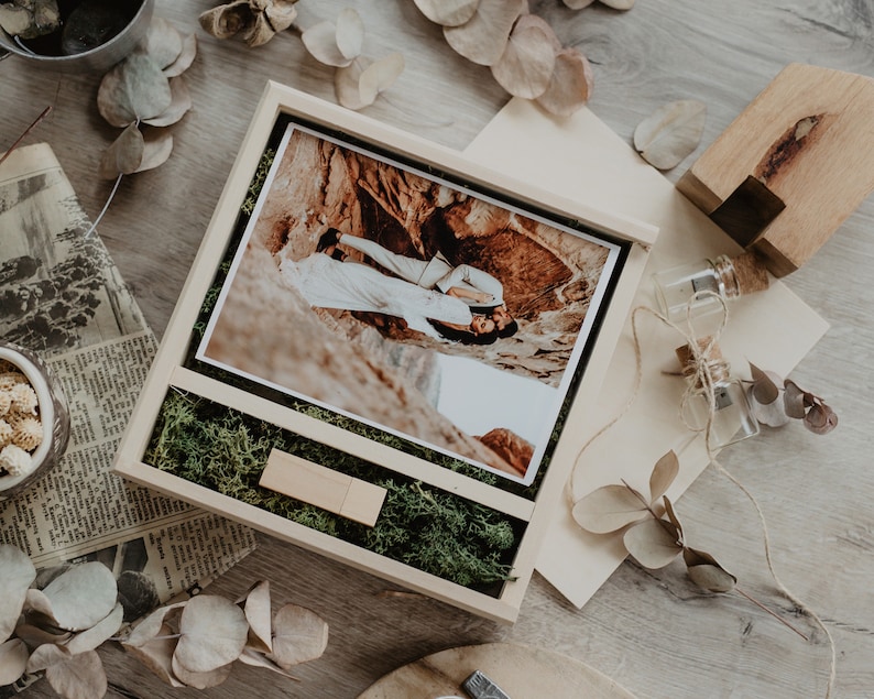 5x7 Wood Print Box 5x7 Photo Box for Photos and Wood USB - Etsy