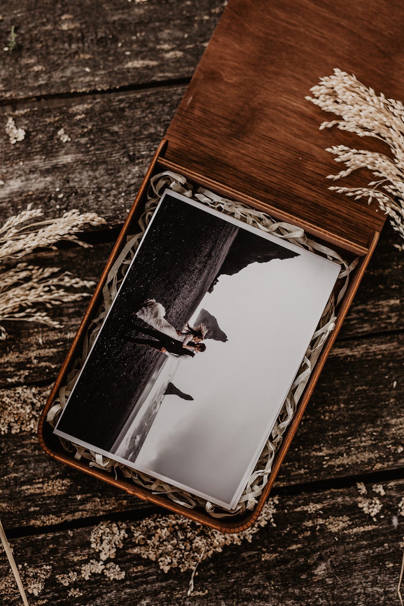 Wooden Photo Box for 4x6 Prints Engraved Wedding Photo Box - Etsy