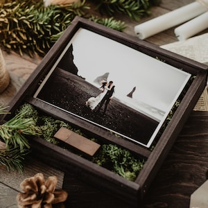 5x7 Wood Print Box | 5x7 Photo Box for Photos and Wood USB Flash Drive ...