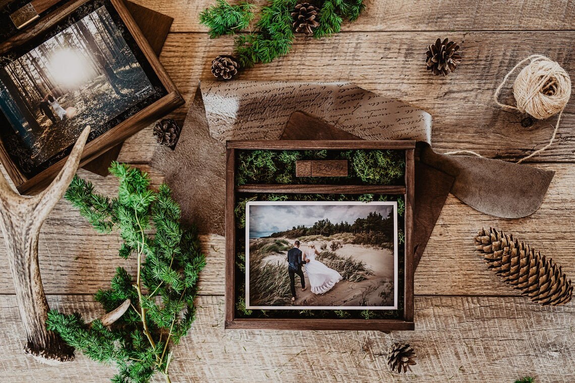 5x7 wood print box 5x7 photo box for photos and wood USB | Etsy